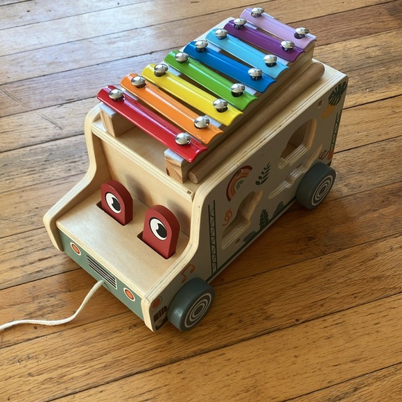 Toys | Pull Along Truck Xylophone Car Music Toy And Wooden Geometric ...